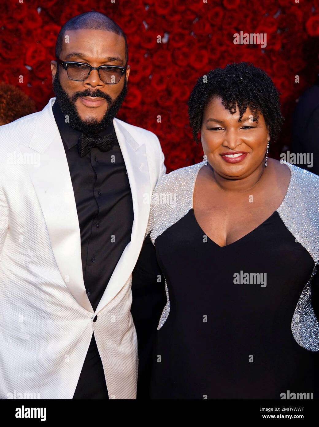 Tyler Perry, left, and former Georgia House Minority Leader Stacey ...