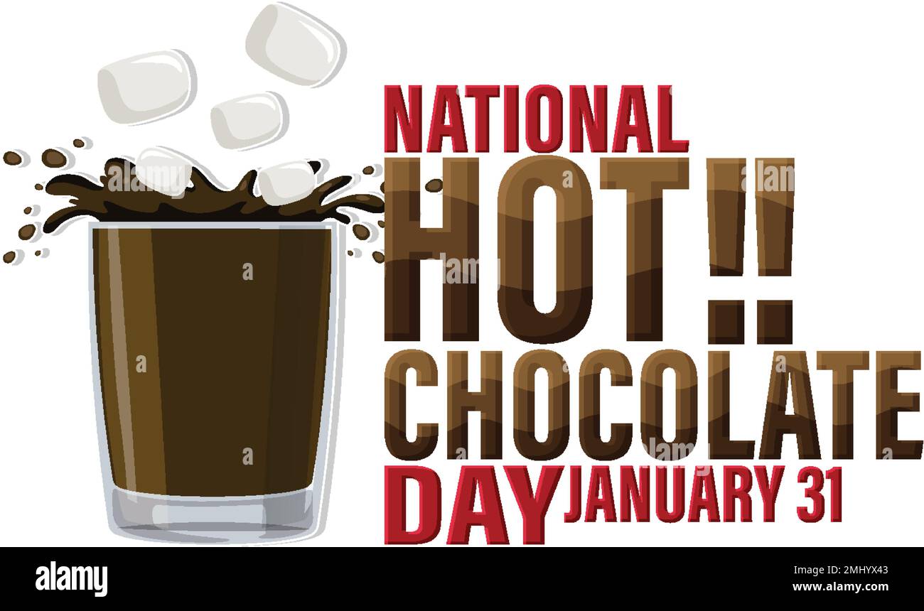 National Hot Chocolate Day Banner Design illustration Stock Vector ...