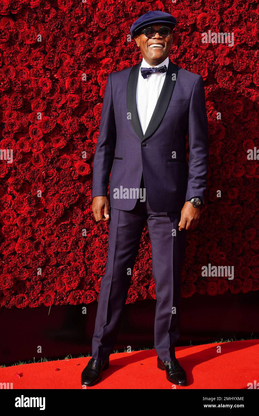 Samuel L. Jackson poses for a photo on the red carpet at the grand ...