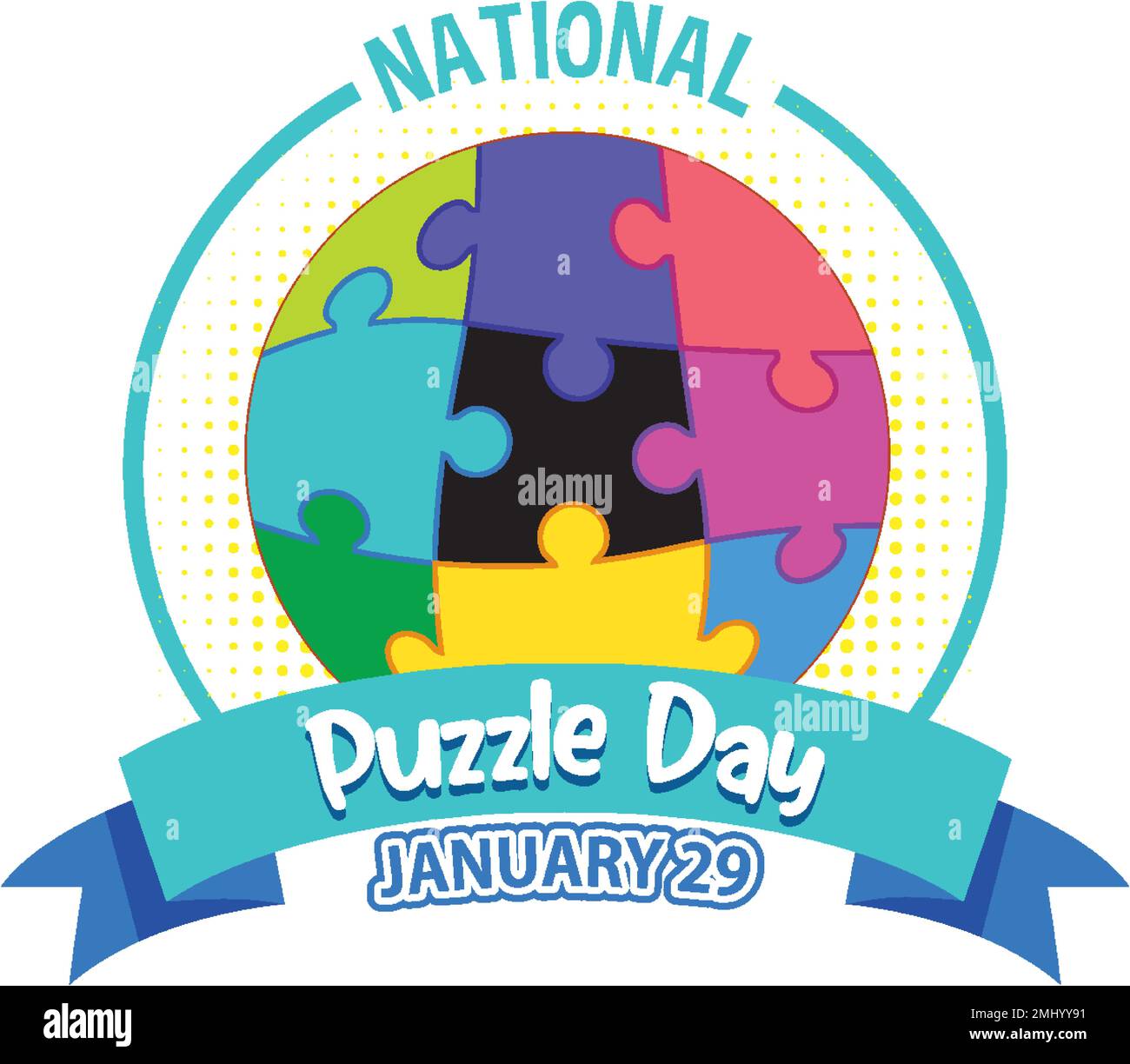 National puzzle day banner illustration Stock Vector Image & Art - Alamy