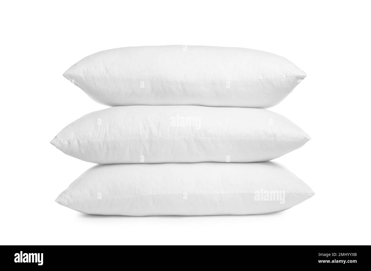 Stack of soft pillows isolated on white Stock Photo - Alamy