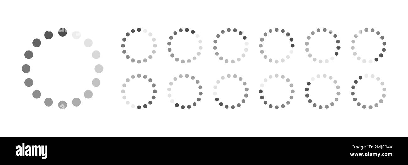 Circular Loading Buffering Icons Vector Stock Vector Image & Art - Alamy