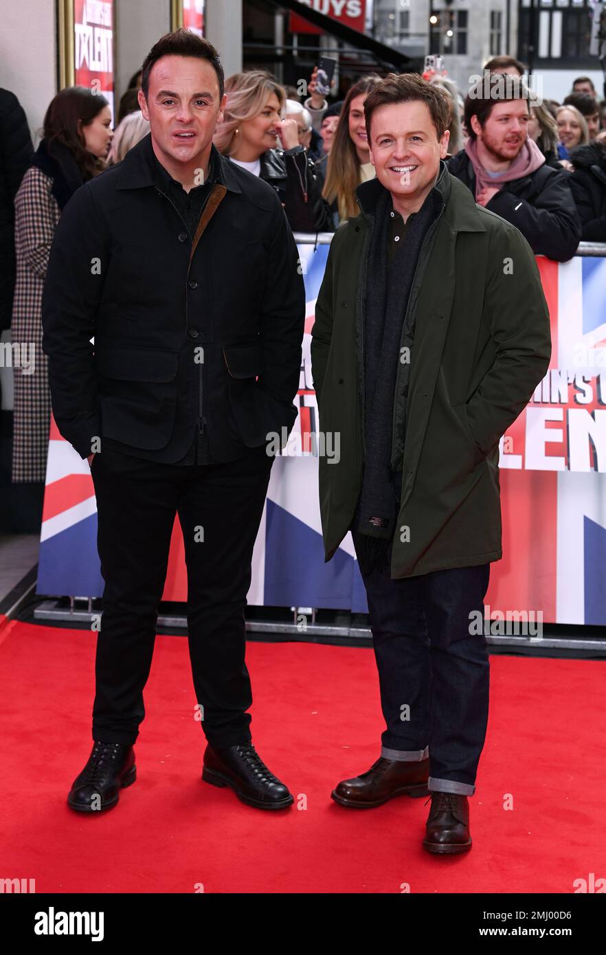 January 27th, 2023, London, UK. Anthony McPartlin and Declan Donnelly ...