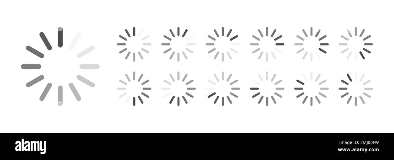 Circular Loading Buffering Icons Vector Stock Vector Image & Art - Alamy