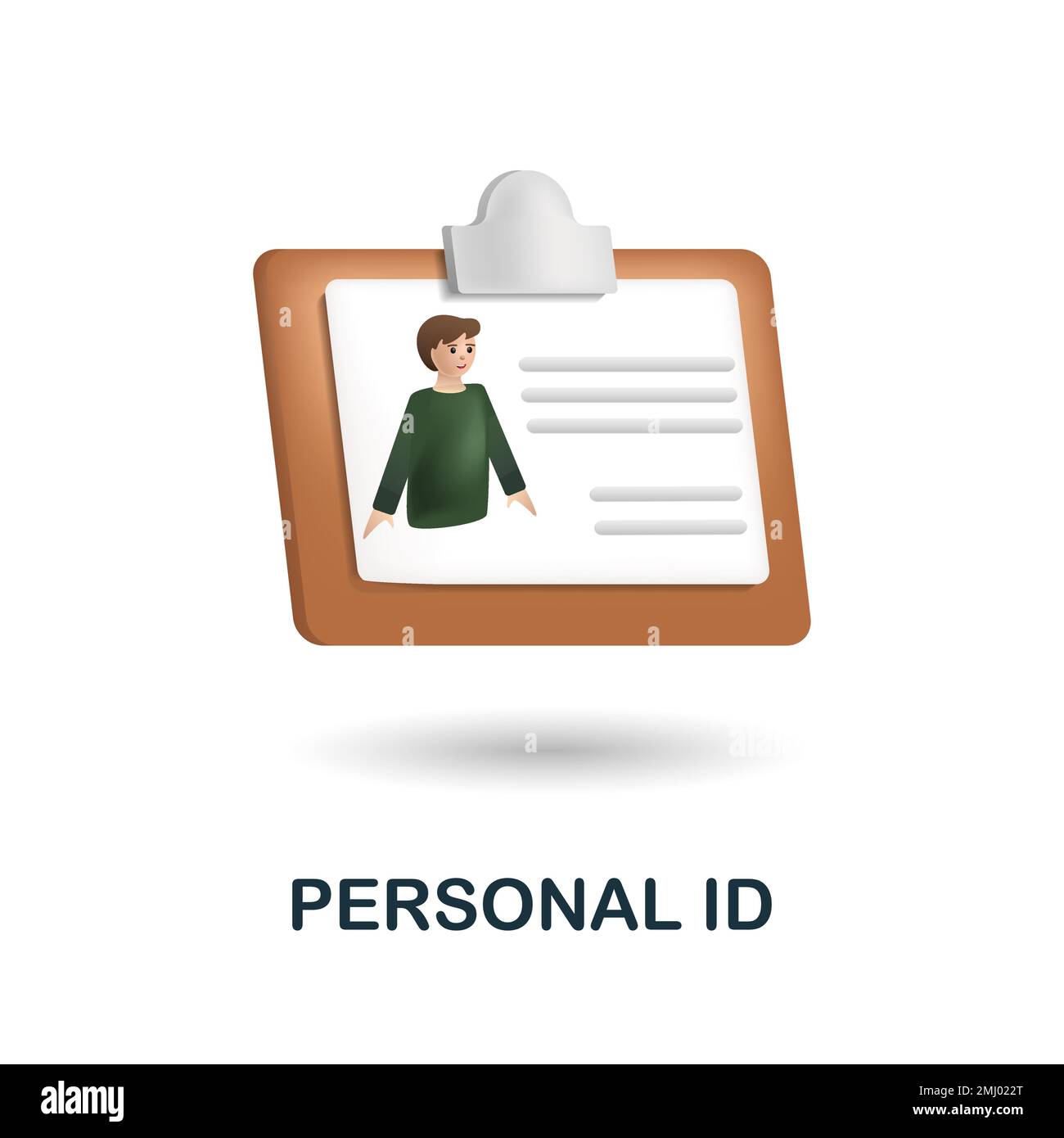 Personal Id icon. 3d illustration from security collection. Creative ...