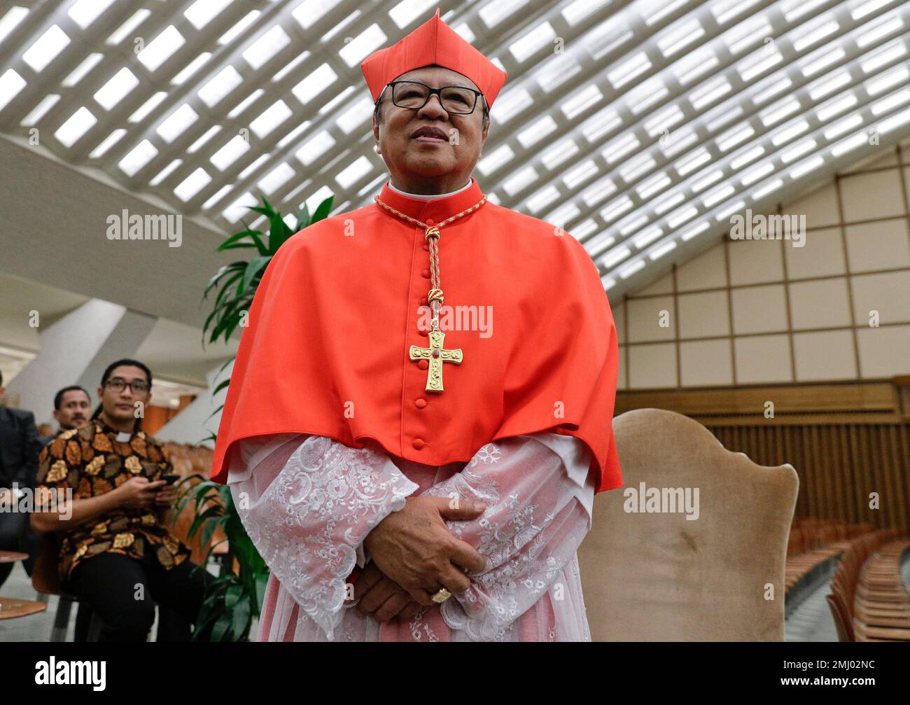 Cardinal Ignatius Suharyo Hardjoatmodjo poses for photographers prior ...