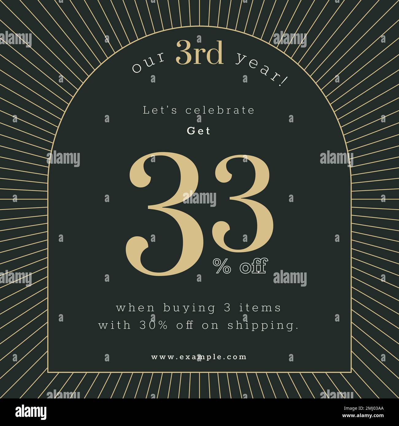 Anniversary sale ad template vector for social media post Stock Vector ...