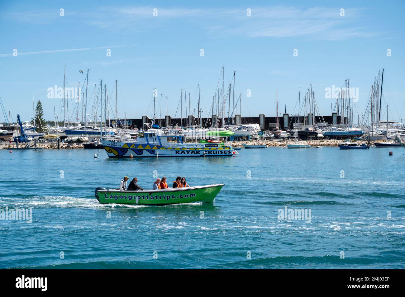 Lagos grotto trip tourist boats carrying tourists on boat trips at ...