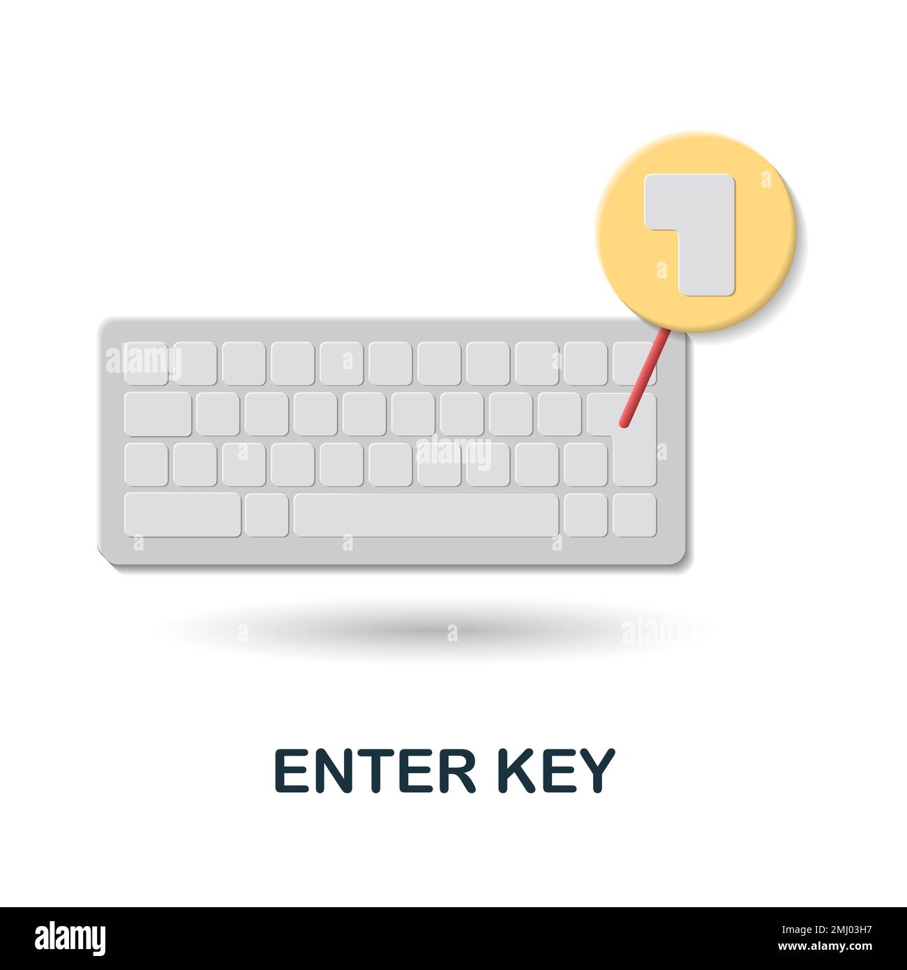 Enter Key icon. 3d illustration from security collection. Creative ...