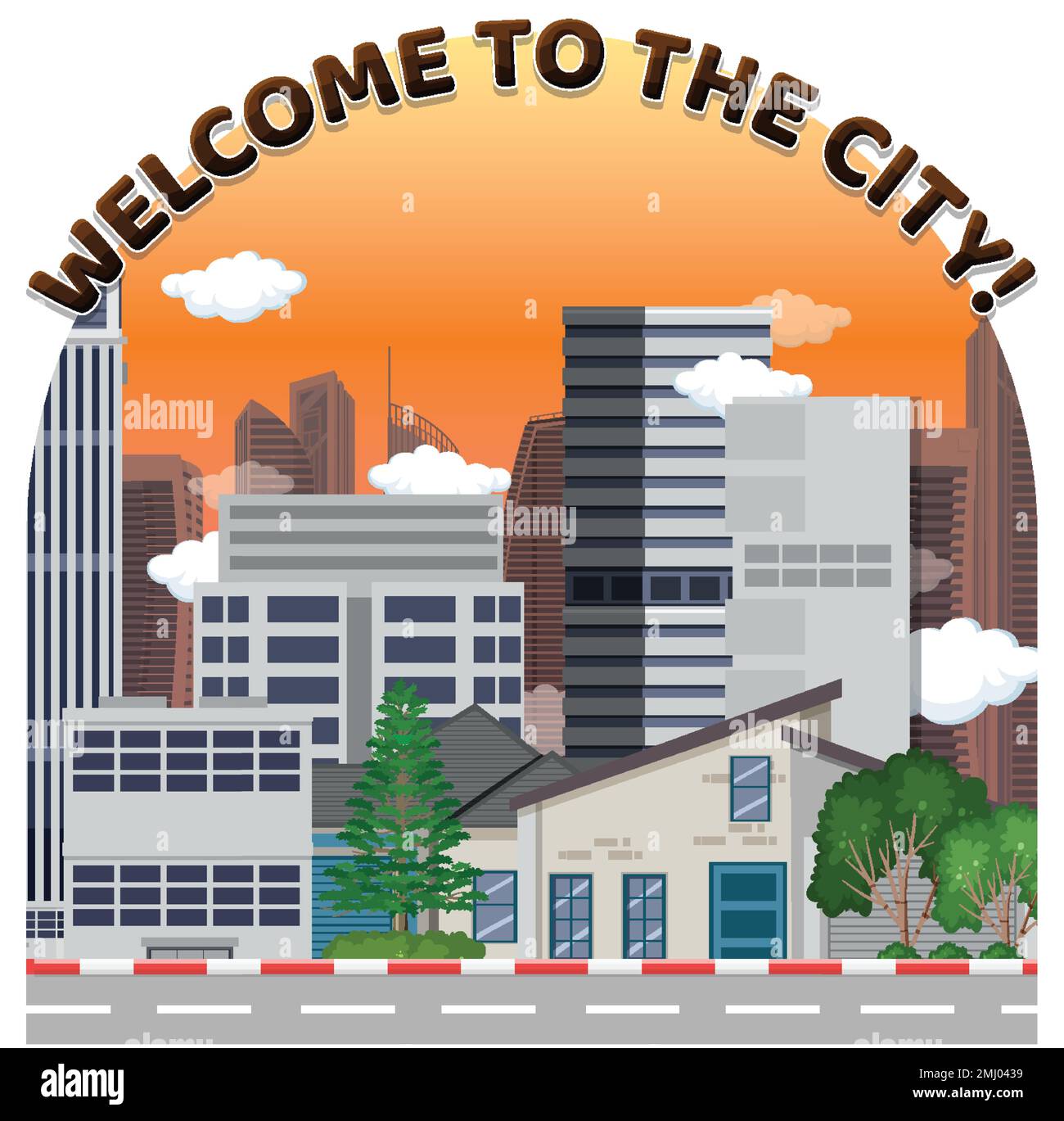 Welcome to the city vector illustration Stock Vector Image & Art - Alamy