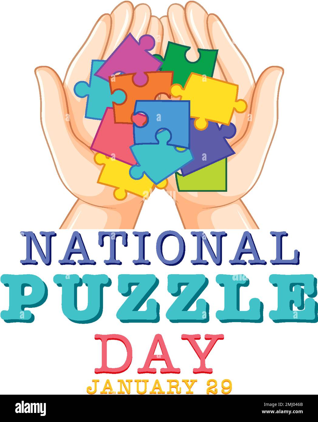 National Puzzle Day Banner Design illustration Stock Vector Image & Art ...