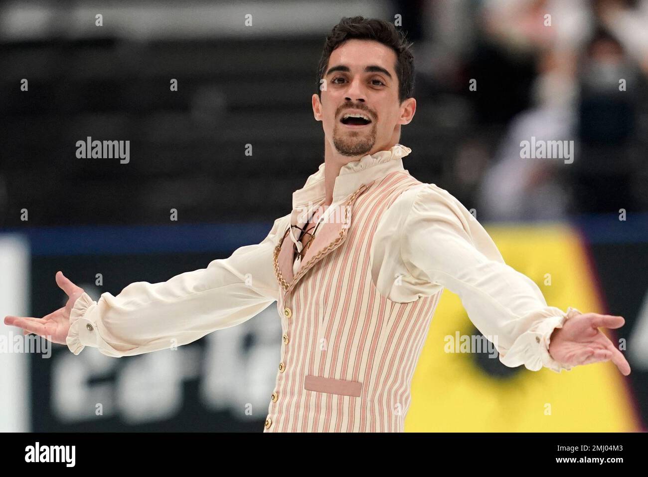 Javier Fernandez of Spain performs his men's free skating routine ...