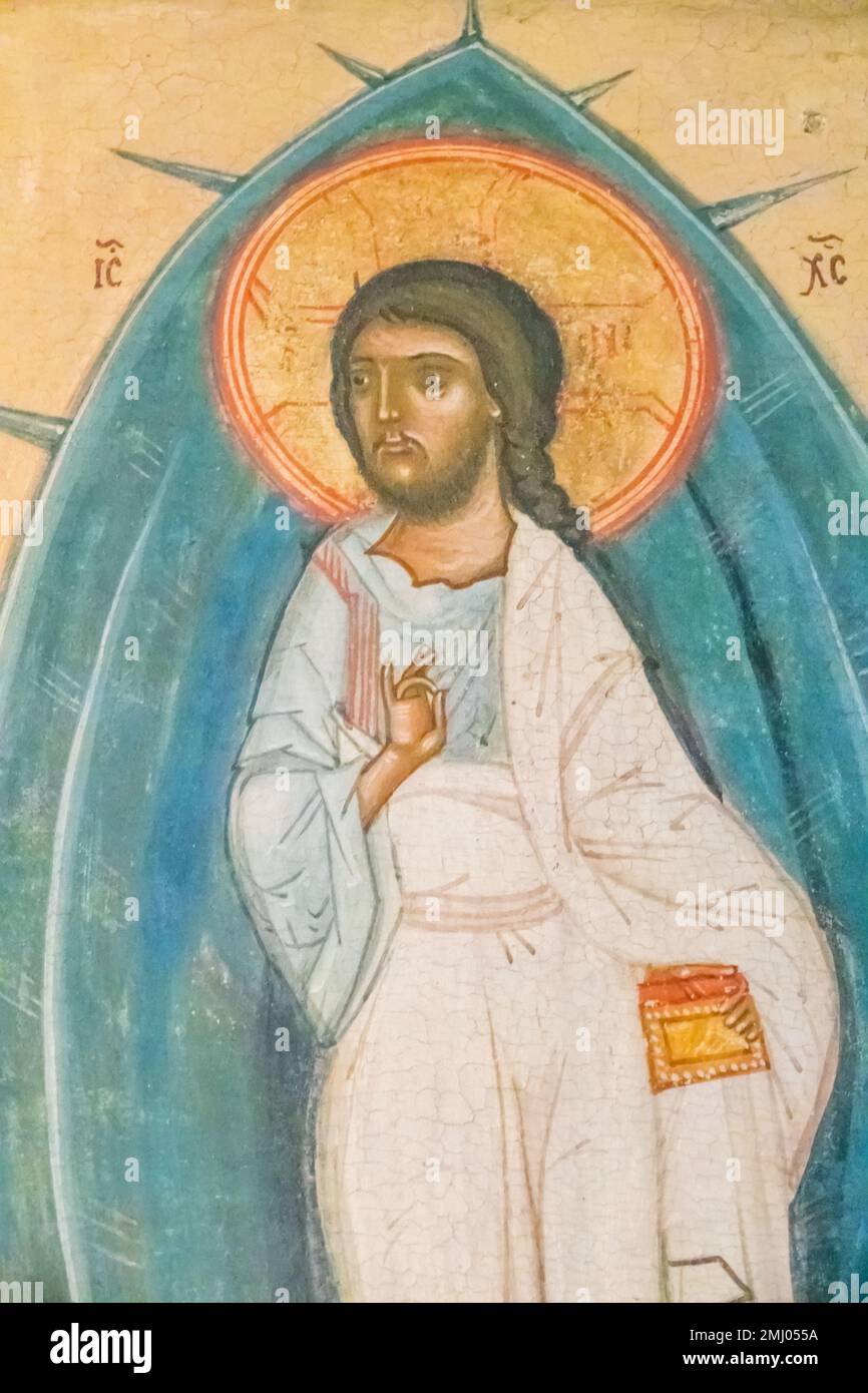 Jesus white robe painting hi-res stock photography and images - Alamy