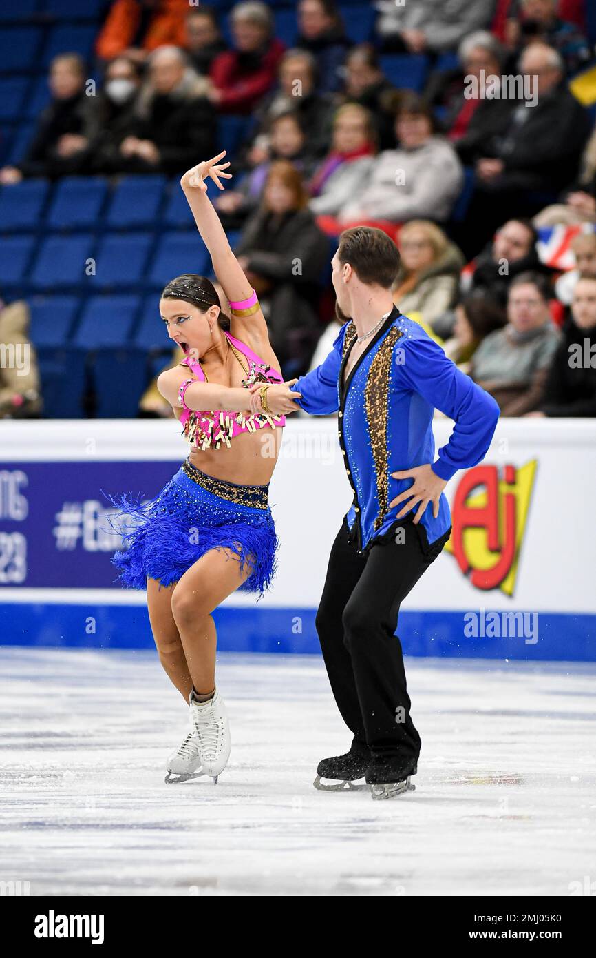 Espoo, Finland. 27th Jan 2023. Aurelija IPOLITO & Luke RUSSELL (LAT ...