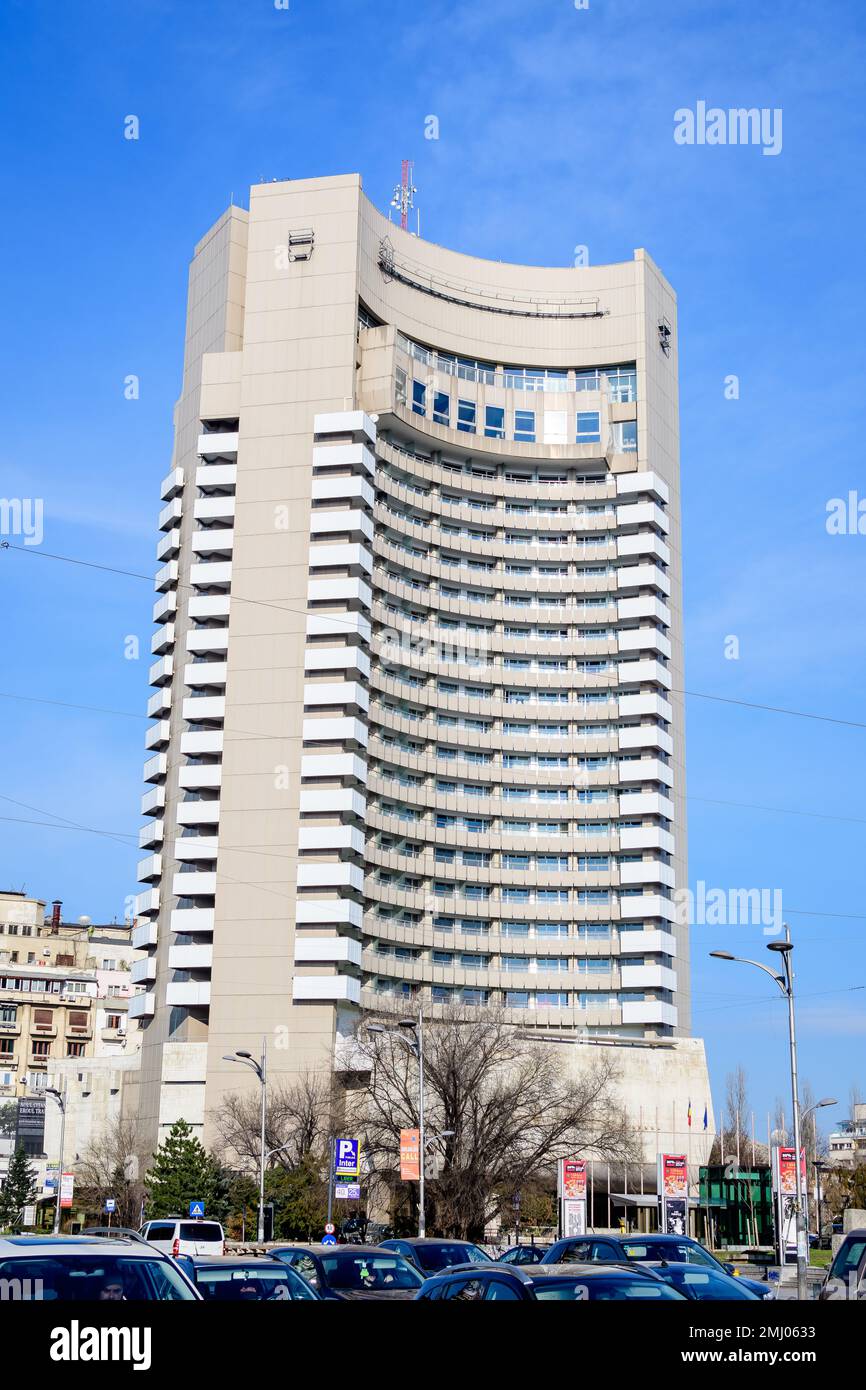 Bucharest, Romania, 2 January 2022: Tall building of InterContinental ...