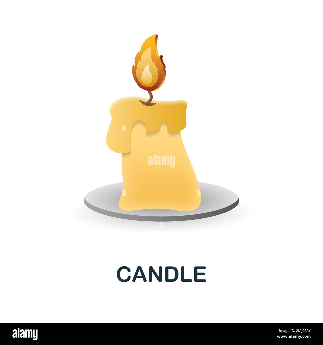 Candle icon. 3d illustration from work place collection. Creative ...