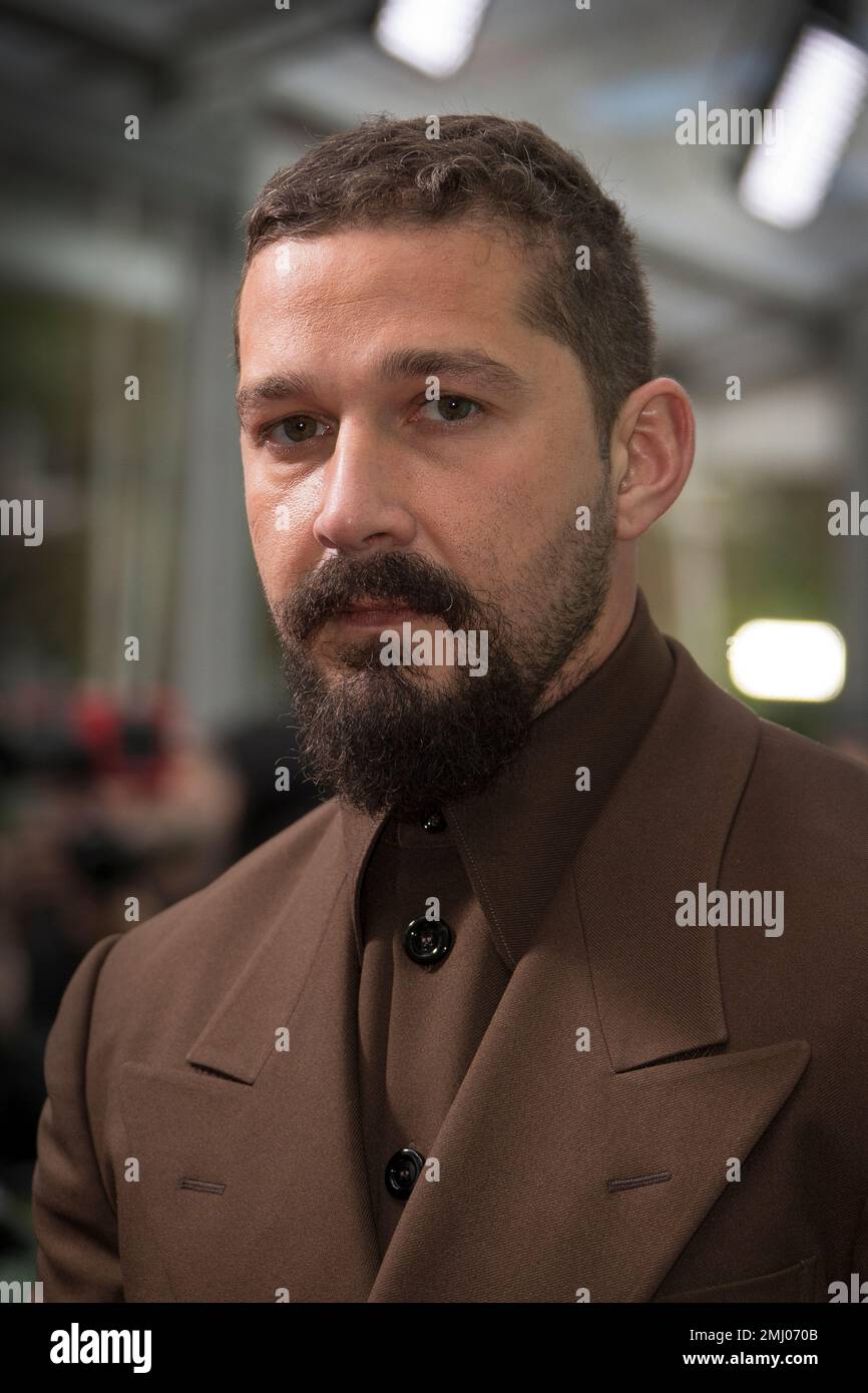 Actor Shia LaBeouf poses for photographers upon arrival at the premiere ...