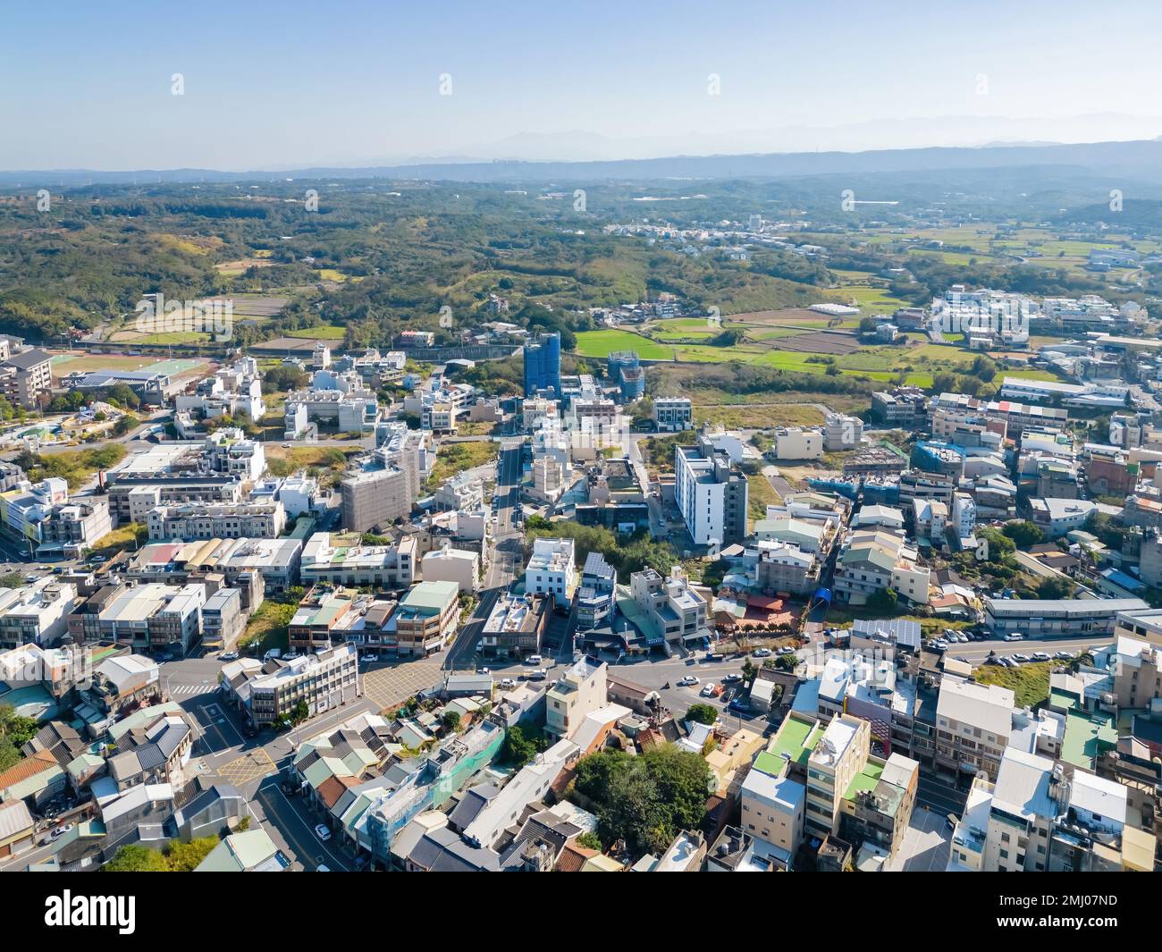 Aerial view of the landscape of Yuanli area at Taiwan Stock Photo - Alamy