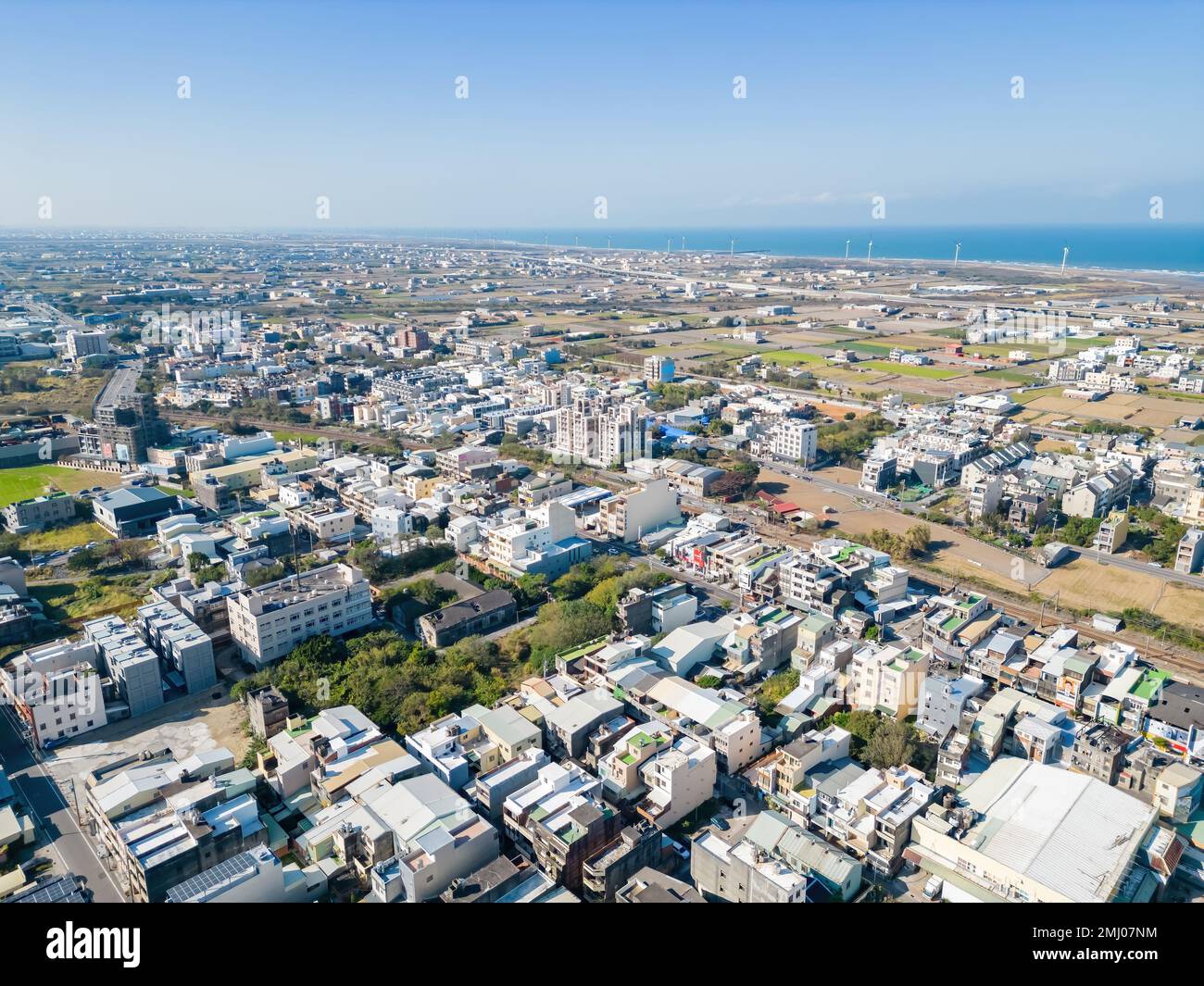 Aerial view of the landscape of Yuanli area at Taiwan Stock Photo - Alamy