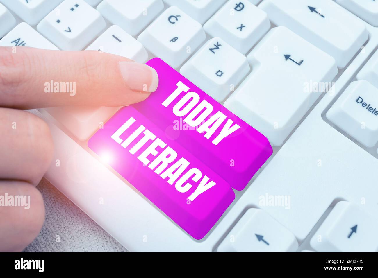 Text caption presenting Literacy. Concept meaning ability to read and ...