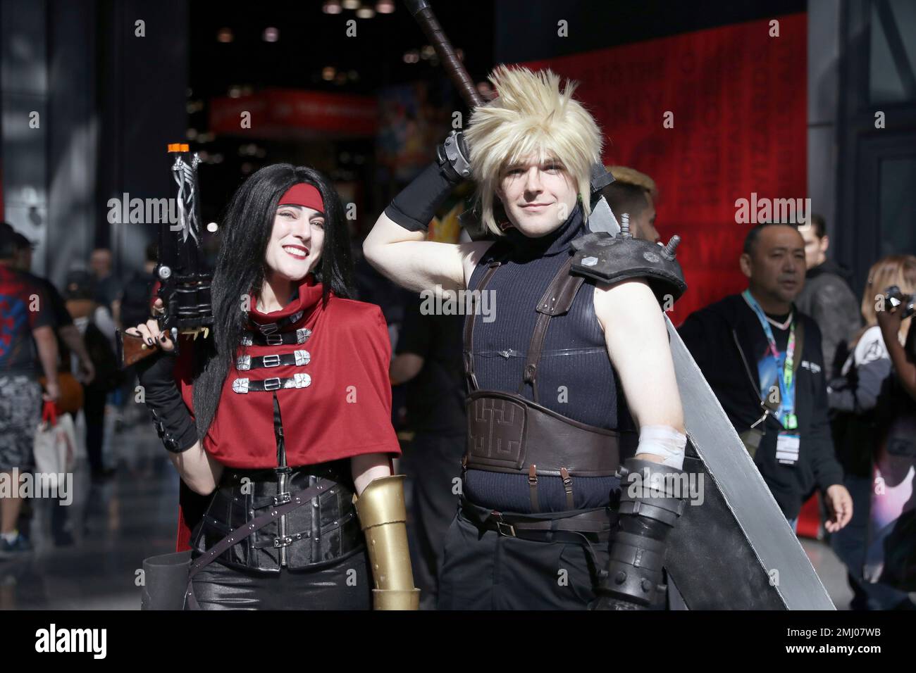 Cosplayers dressed as characters from the "Final Fantasy VII" video ...
