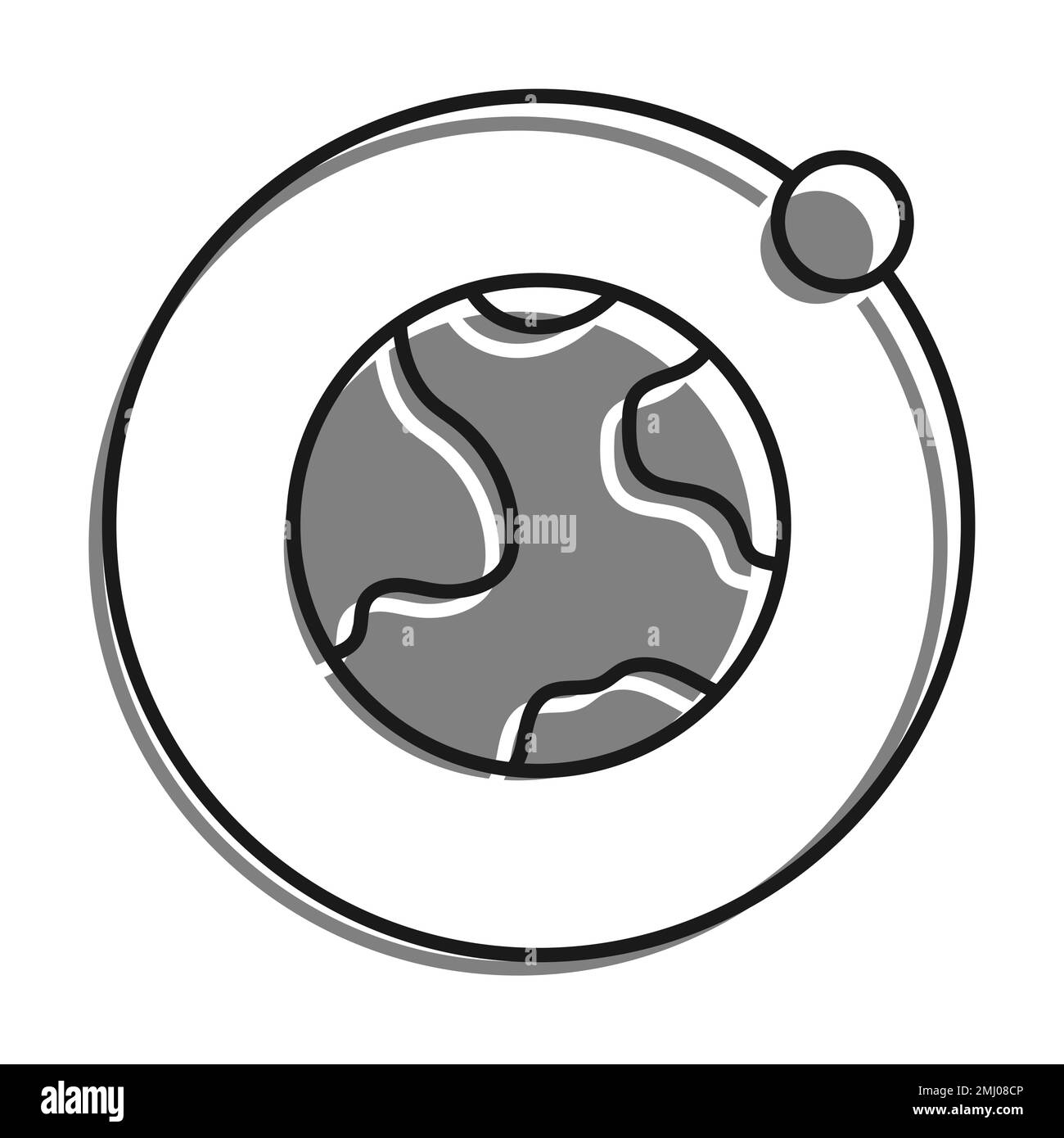 Moon orbit around earth Black and White Stock Photos & Images - Alamy