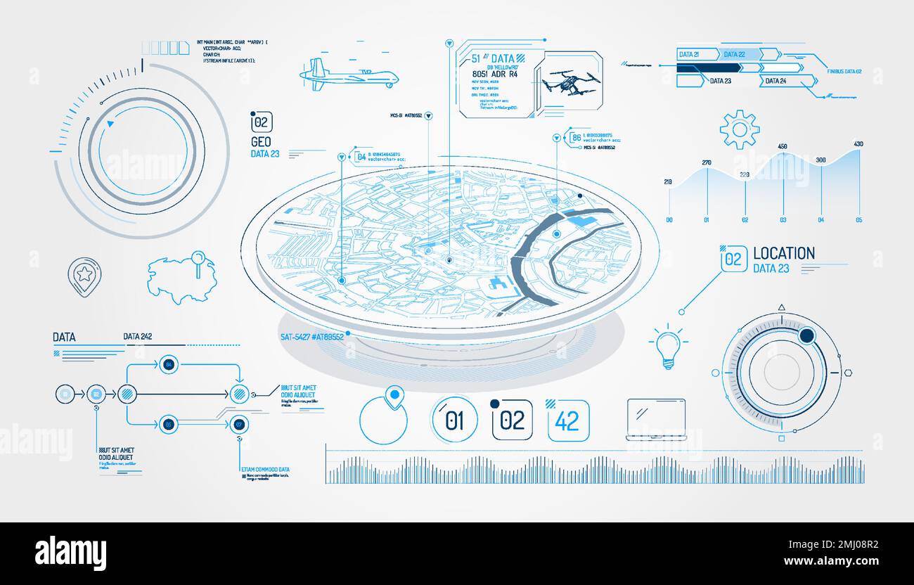 Set of infographic elements about air cargo tracking Stock Vector Image ...