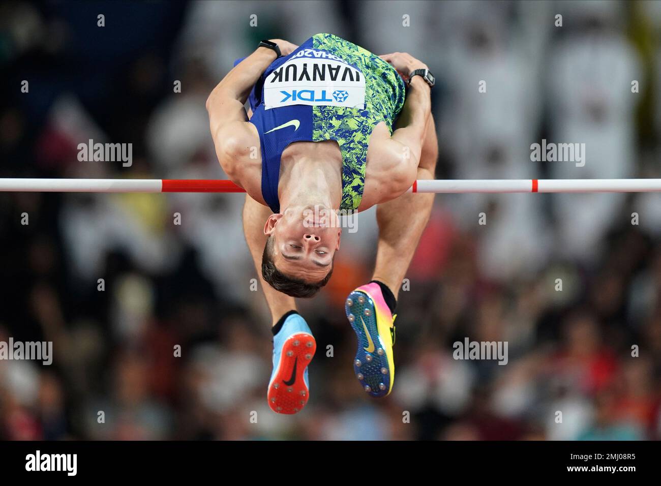Ilya Ivanyuk, competing as a neutral athlete, competes in the men's ...