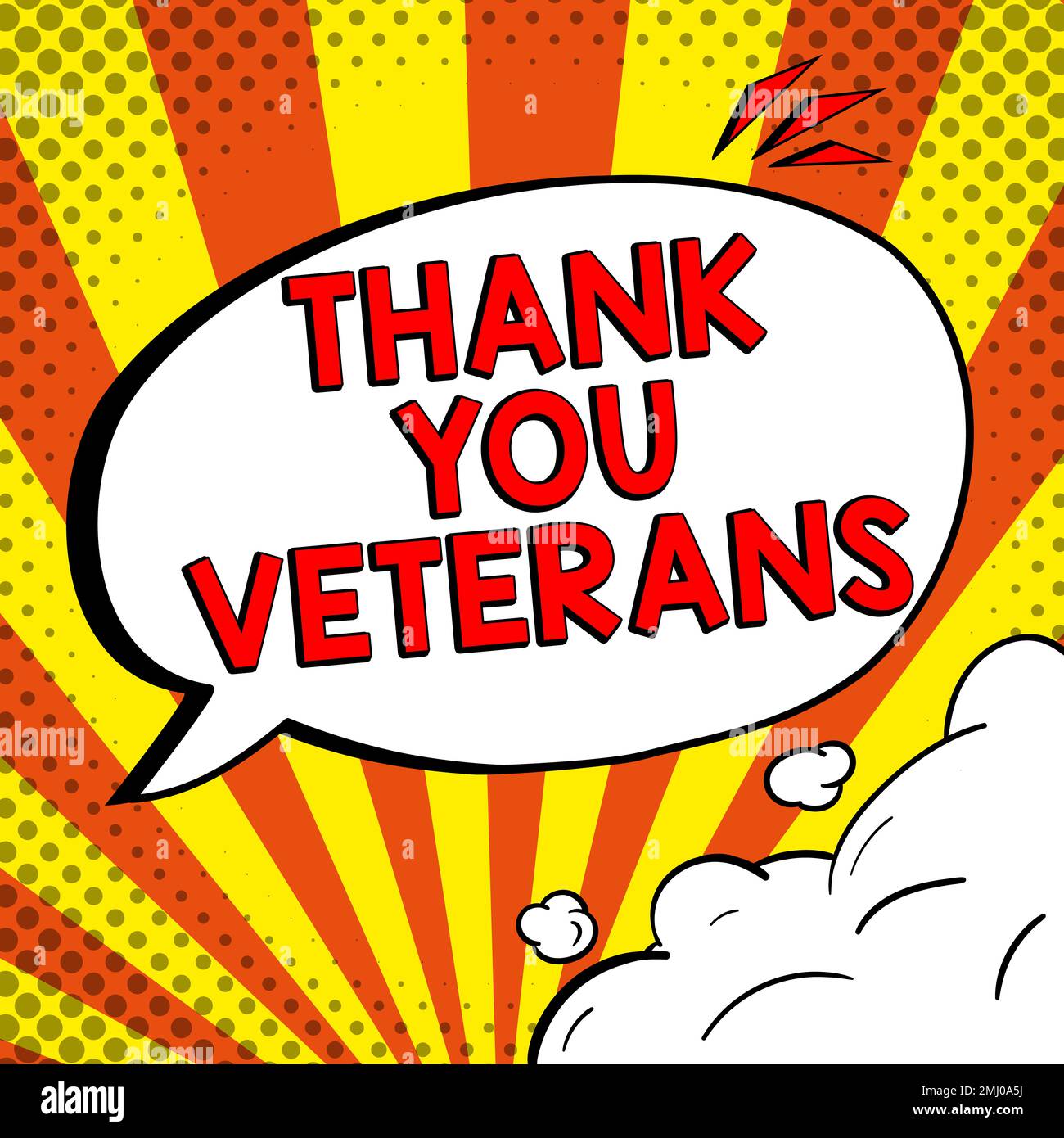 Conceptual display Thank You Veterans. Business overview Expression of Gratitude Greetings of ...