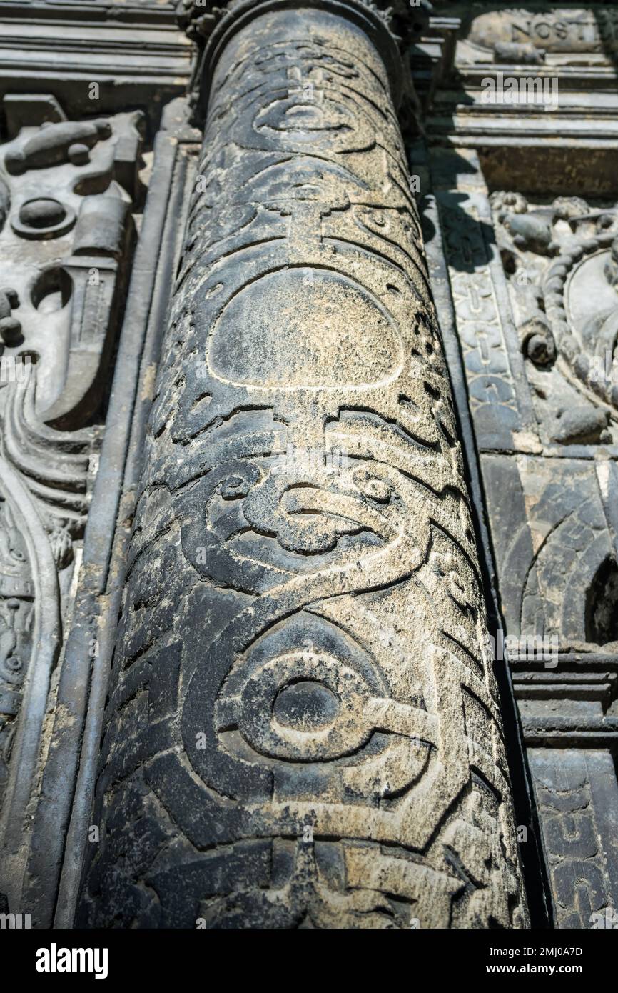 Detail of the ornate Boim Chapel in downtown Lviv, Ukraine. It is part ...