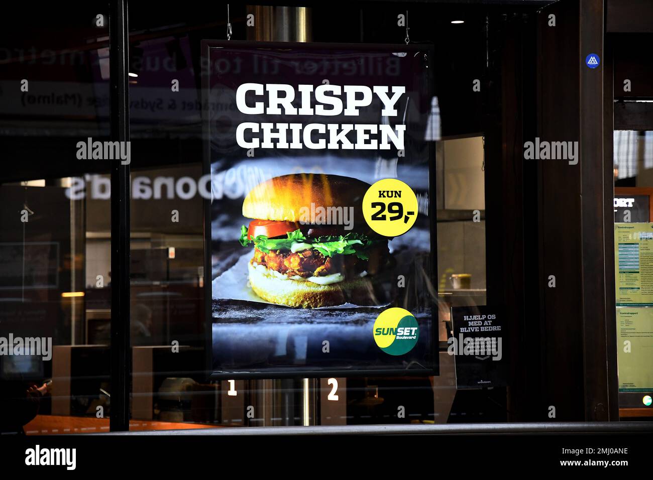Copenhagen/Denmark/27 January 2023/Sunset Boulevard fast food chain in ...