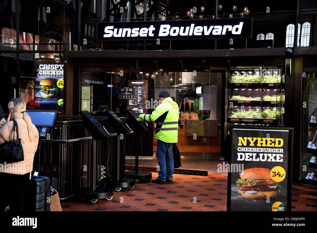 Copenhagen/Denmark/27 January 2023/Sunset Boulevard fast food chain in ...