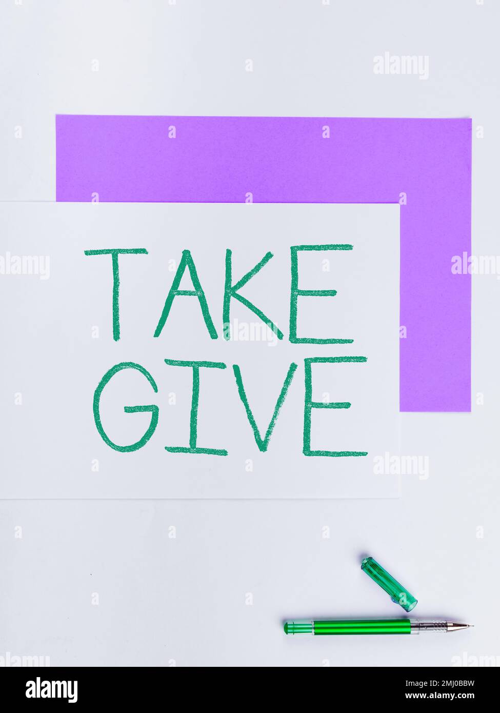 Sign displaying Take Give. Business idea The exchange of mutual ...