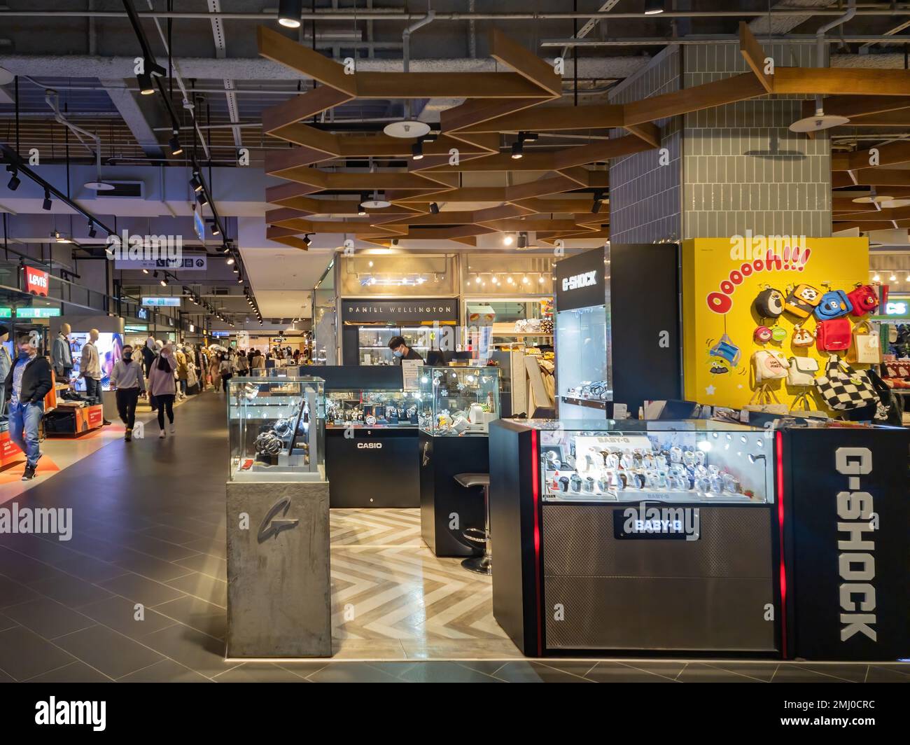 Taiwan, DEC 26 2022 - Interior view of the Shin Kong Mitsukoshi ...