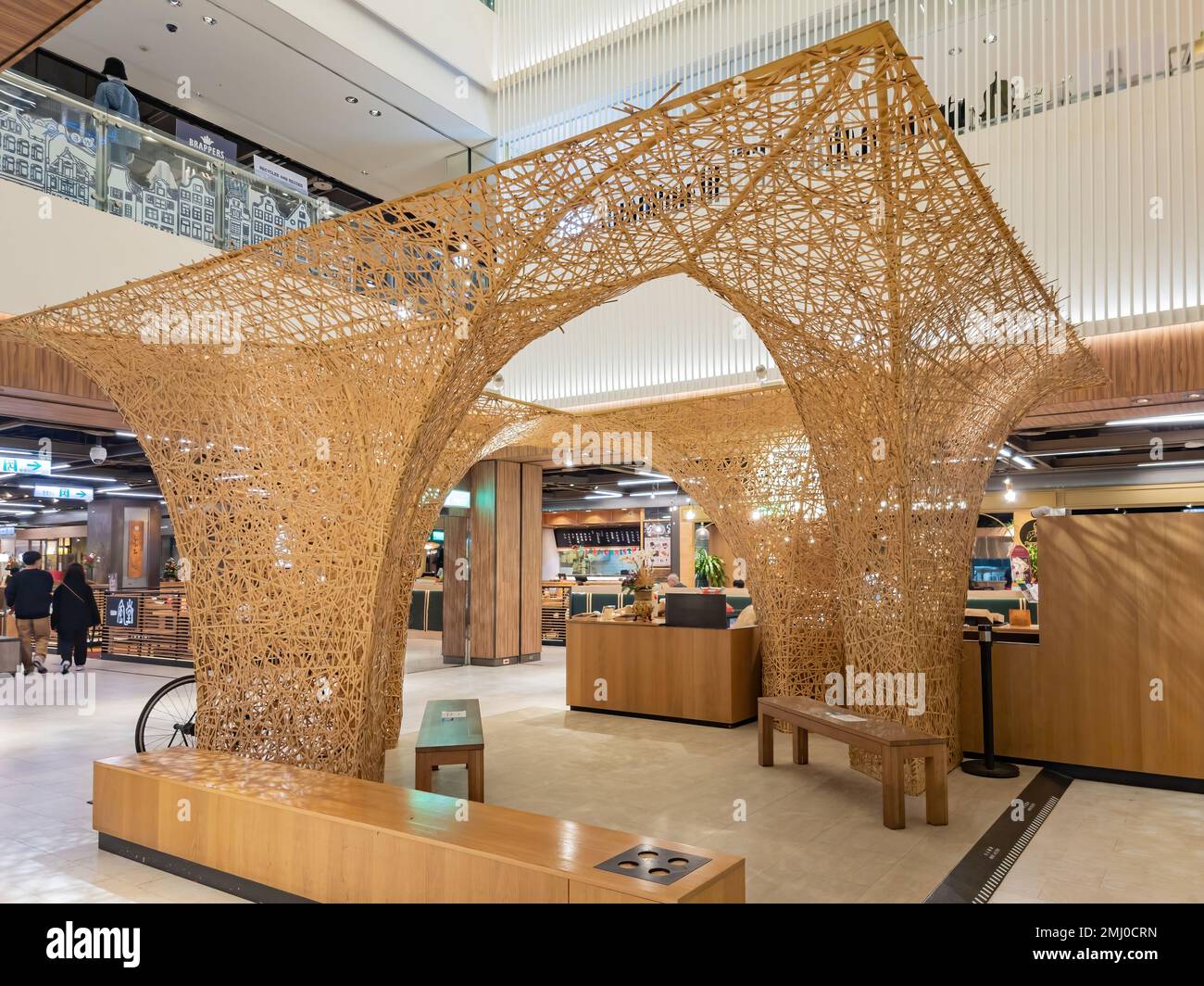 Taiwan, DEC 26 2022 - Interior view of the Shin Kong Mitsukoshi ...