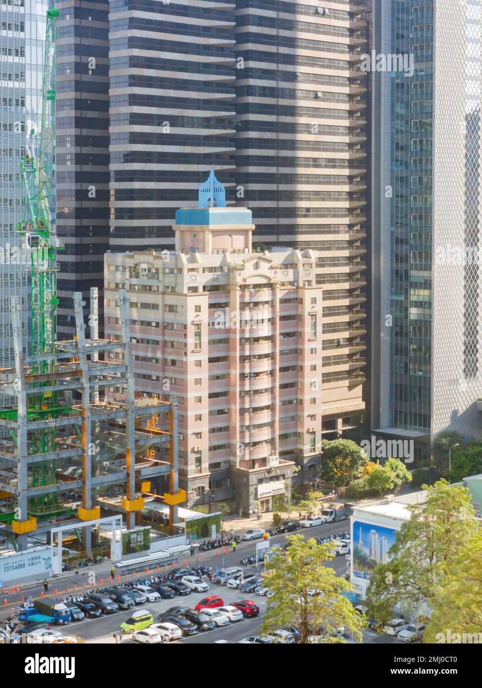 Taiwan, DEC 26 2022 - High angle view of the cityscape from Shin Kong ...