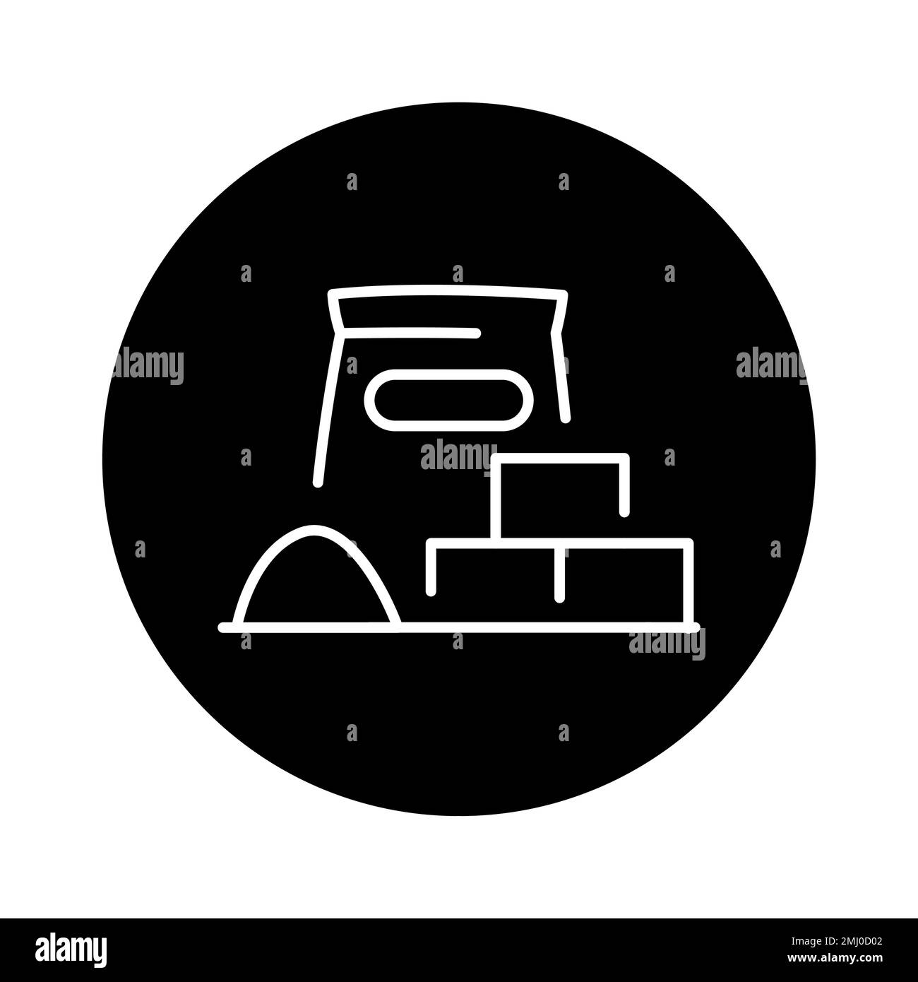 Building materials black line icon. Pictogram for web page Stock Vector ...