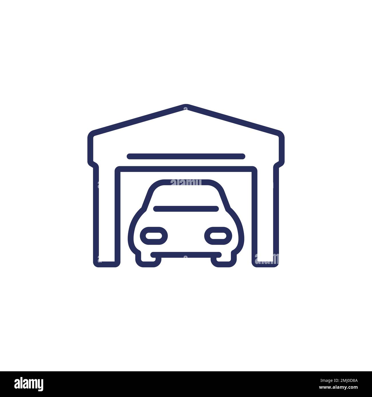 Garage and a car line icon Stock Vector Image & Art - Alamy