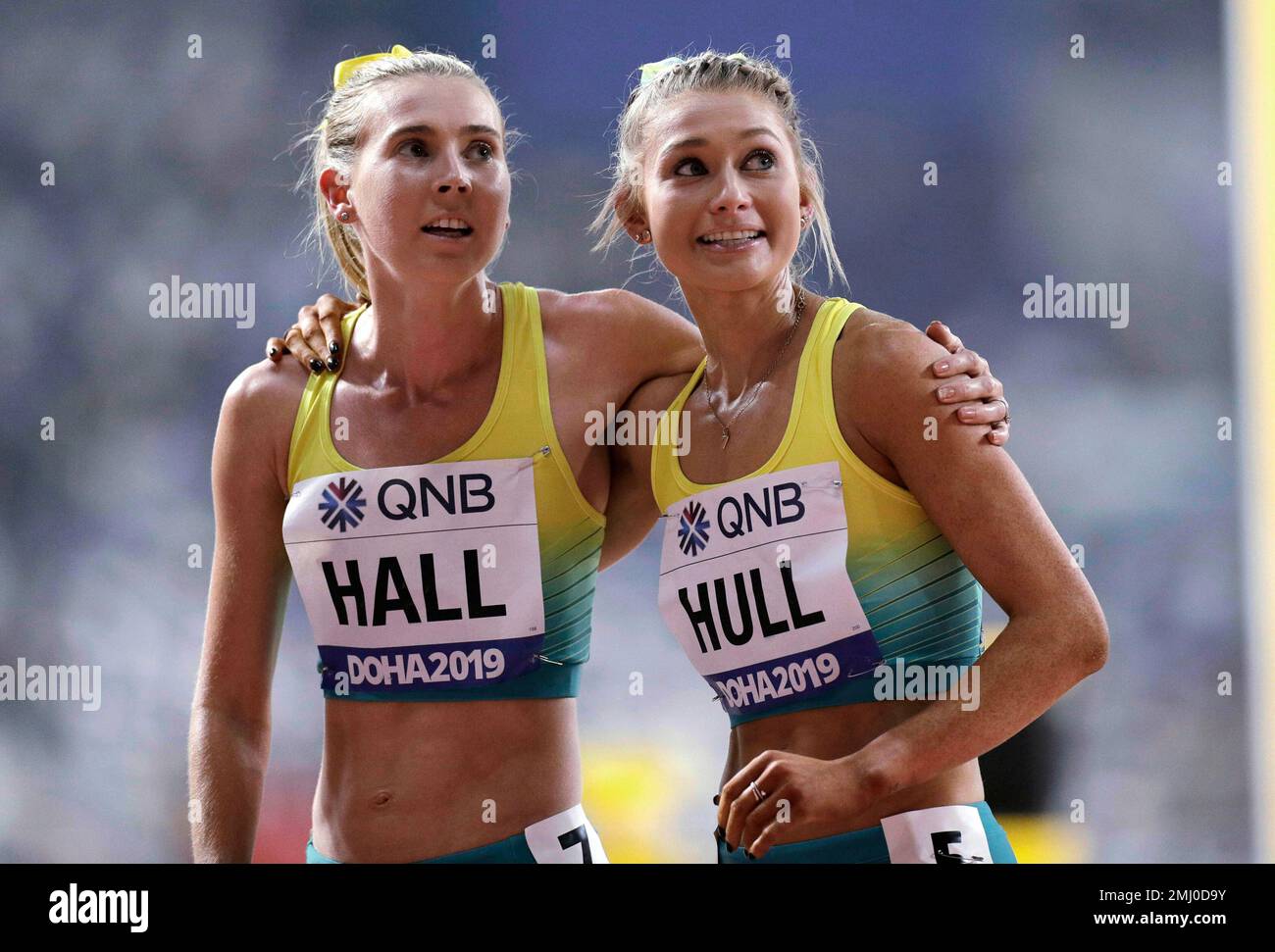 Linden Hall, of Australia, and Jessica Hull, of Australia, after ...