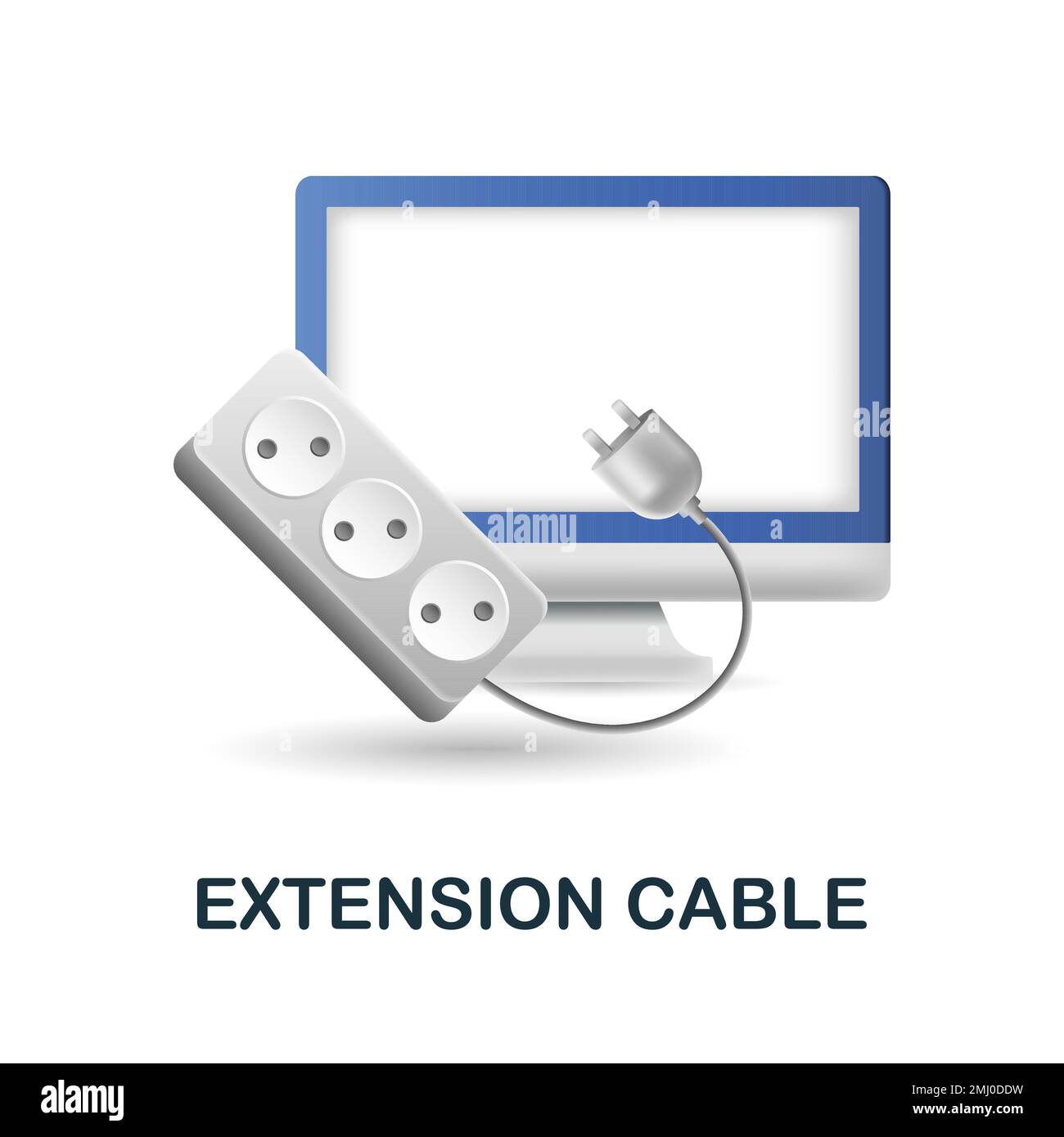 Extension Cable icon. 3d illustration from work place collection ...