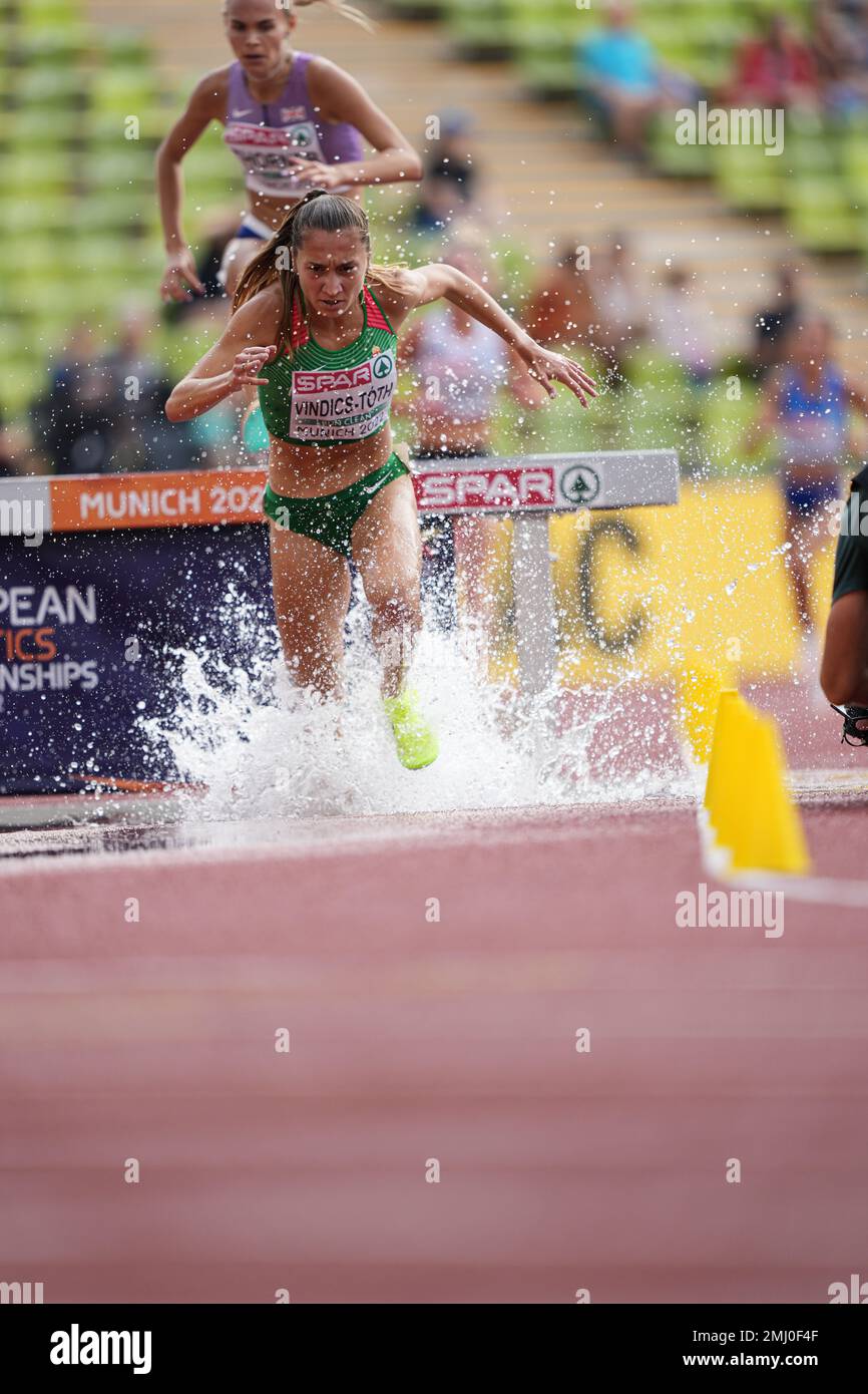 Lili Anna VINDICS-TÓTH participating in the 3000m steeplechase of the ...