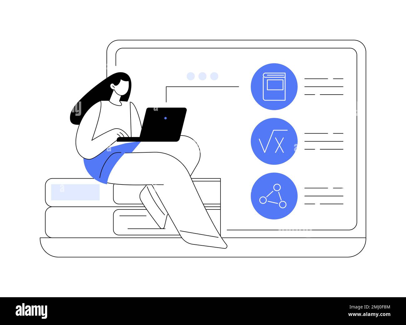 Online school platform abstract concept vector illustration Stock ...