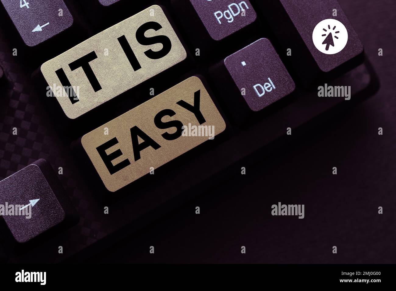 Text showing inspiration It Is Easy. Business concept clear simple not ...