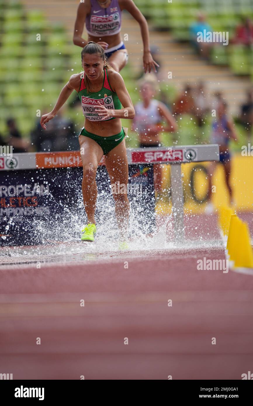 Lili Anna VINDICS-TÓTH participating in the 3000m steeplechase of the ...