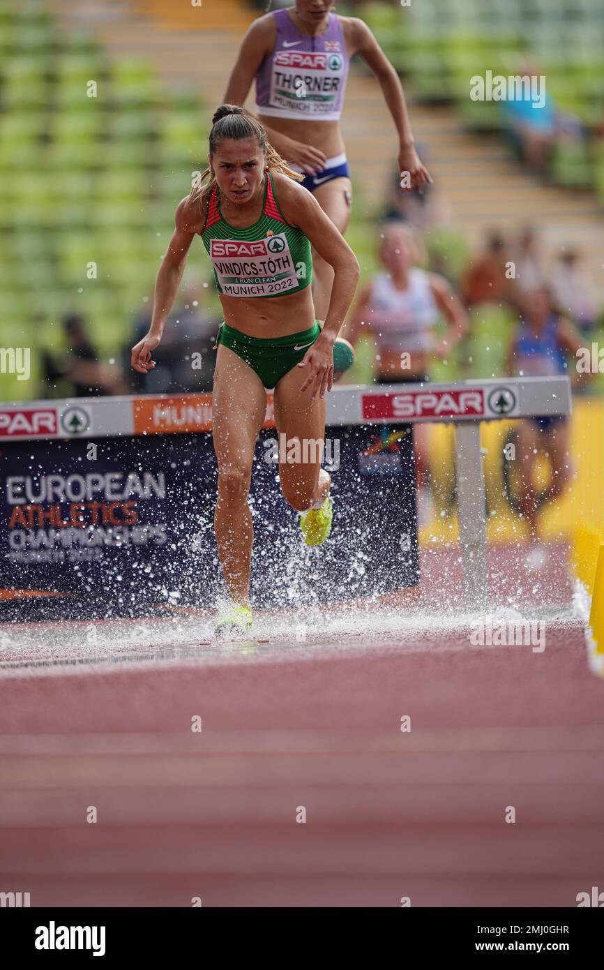 Lili Anna VINDICS-TÓTH participating in the 3000m steeplechase of the ...