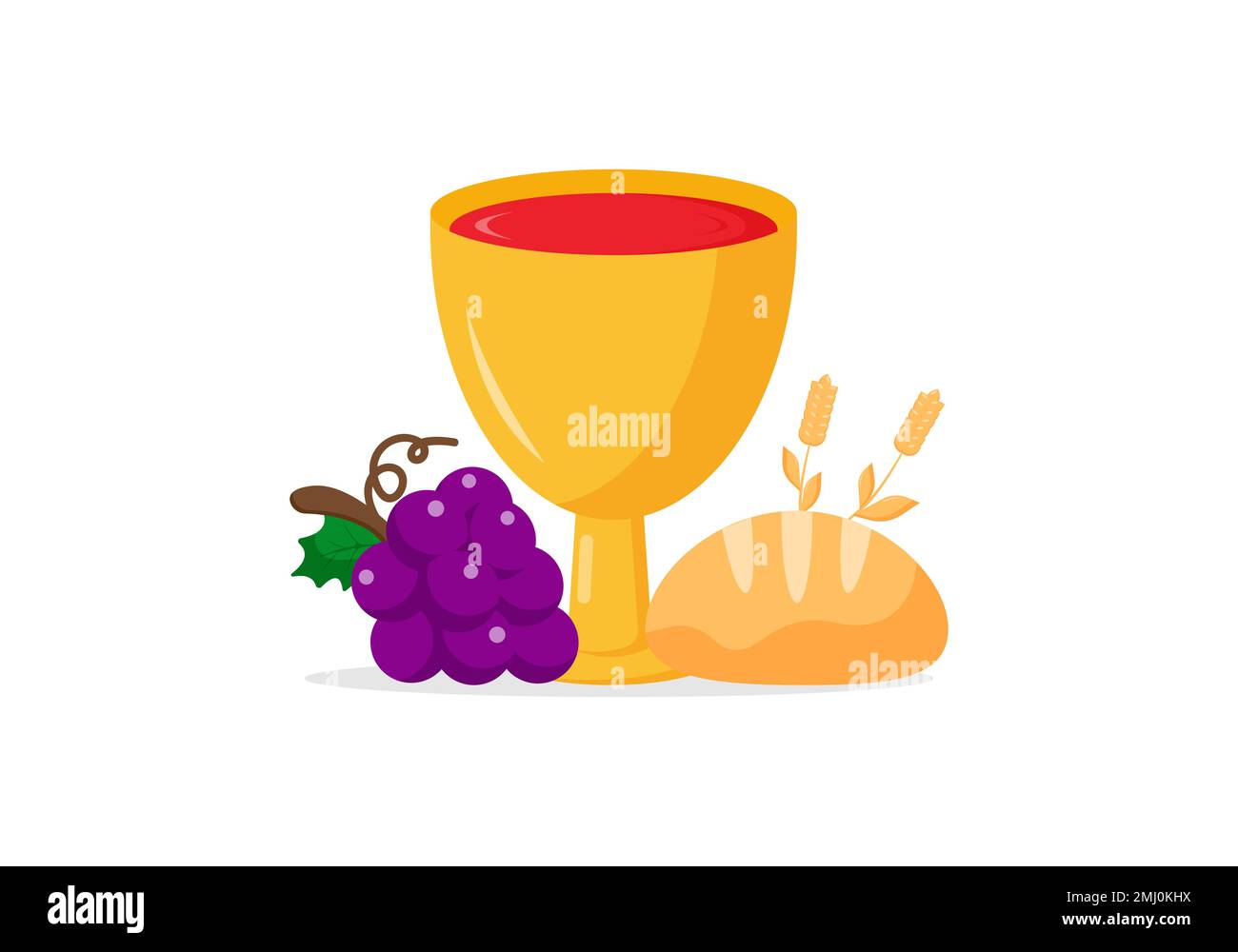 Christian greeting card or banner of the Holy Week before Easter. Wine ...