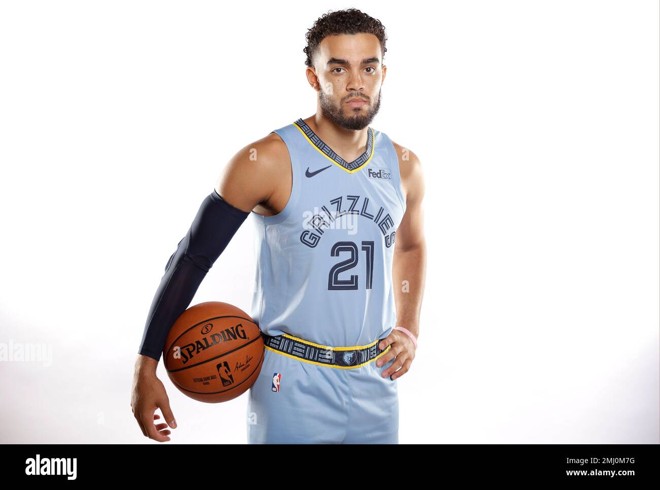 Memphis Grizzlies guard Tyus Jones poses during the team's NBA ...