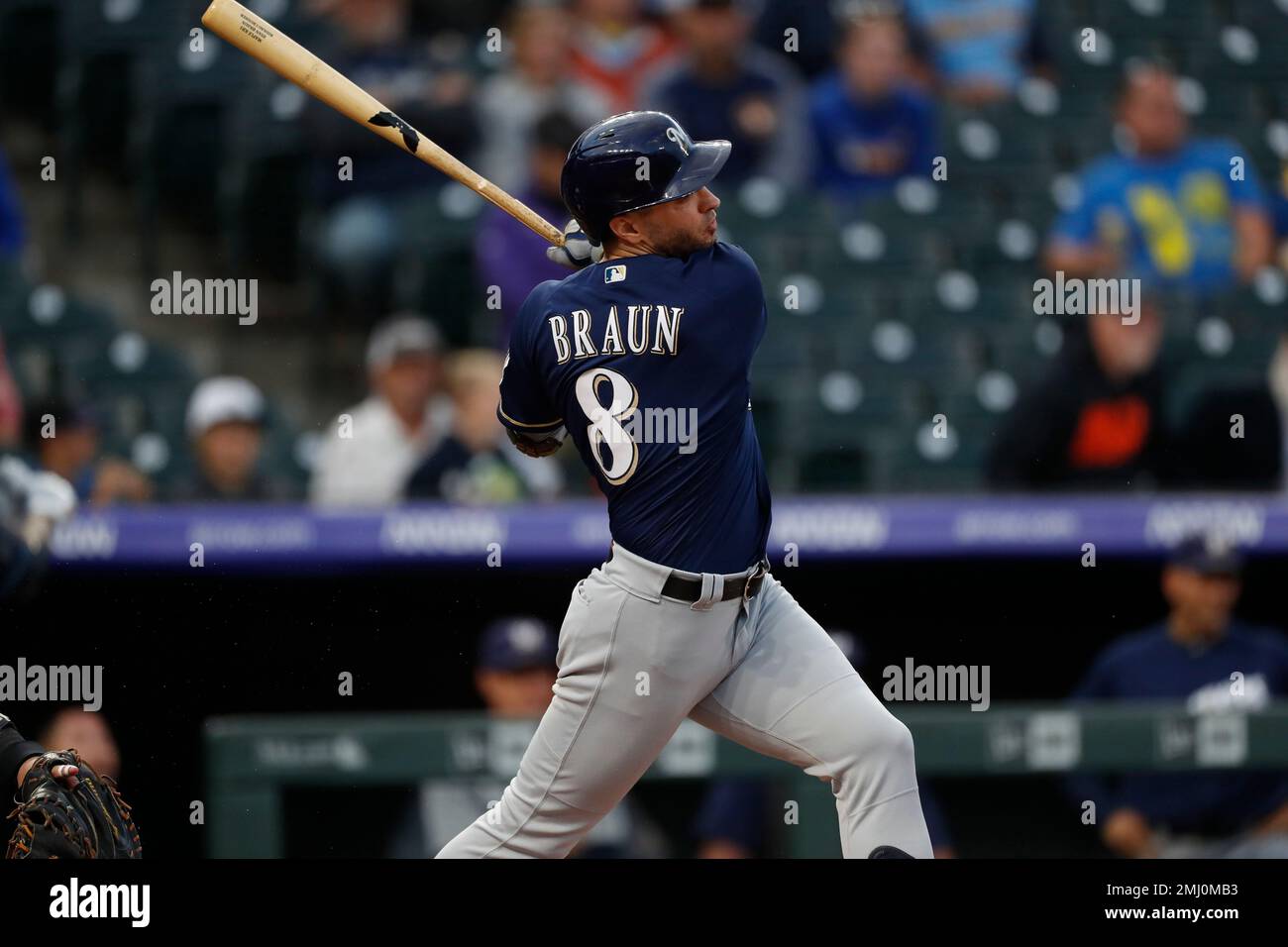 Milwaukee Brewers left fielder Ryan Braun (8) in the first inning of a ...