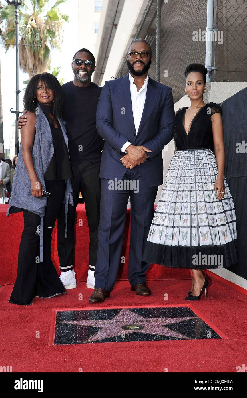 Crystal Fox, from left, Idris Elba, Tyler Perry and Kerry Washington ...