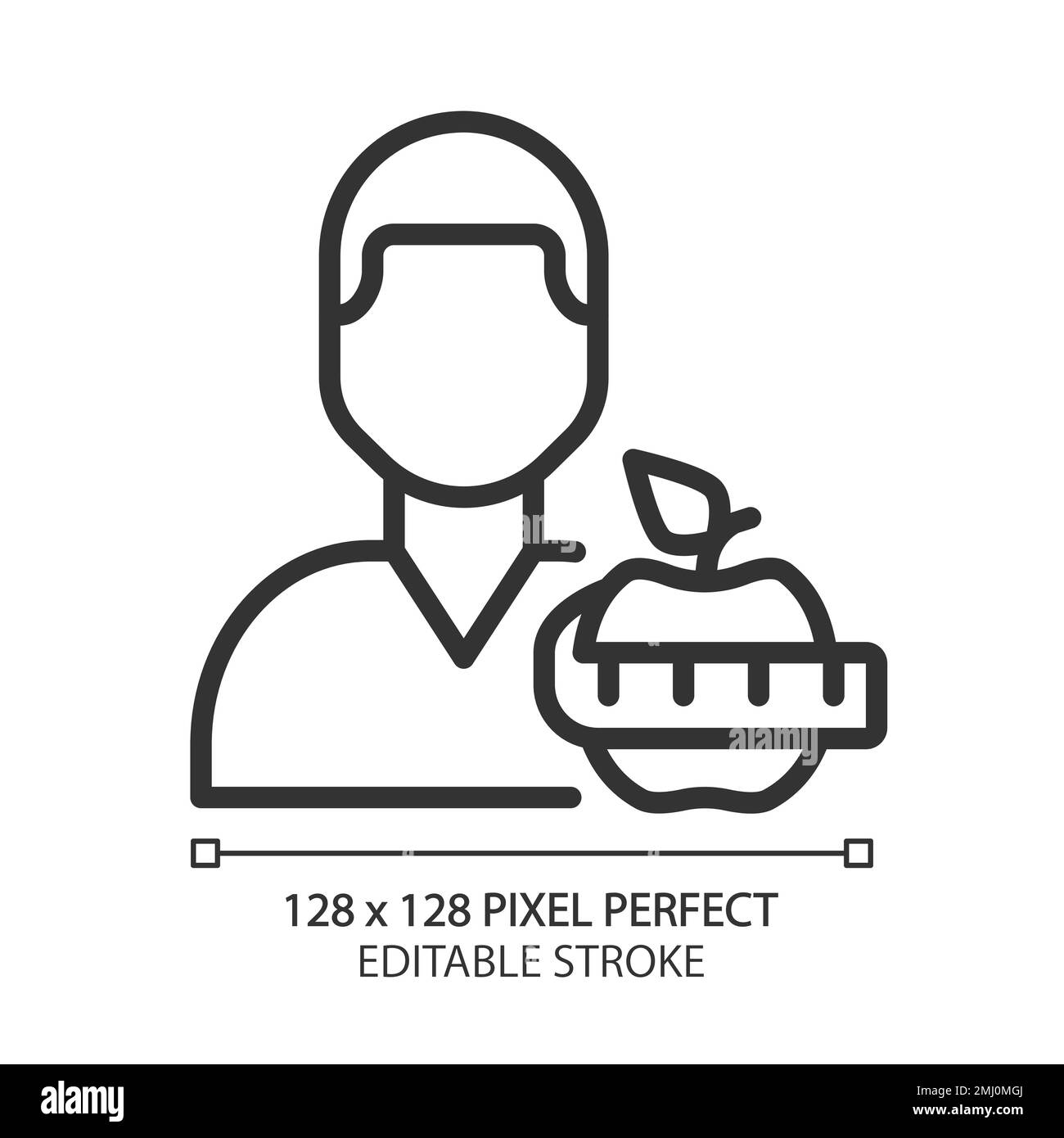 Dietitian service pixel perfect linear icon Stock Vector Image & Art ... Dietitian service pixel perfect linear icon Stock Vector Image & Art ...